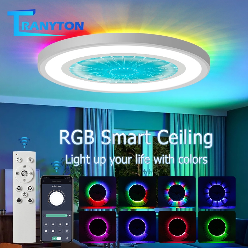 Smart App RGB LED Ceiling Light 28W lampu siling Round Ceiling Lamp ...