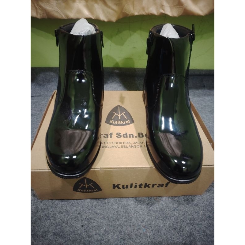 Kasut Potong Hitam KulitKraf | Shopee Malaysia
