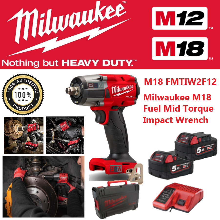 Milwaukee M18 FMTIW2F12 M18 FUEL™ Gen II 1/2" 1/2" Fuel Mid Torque ...