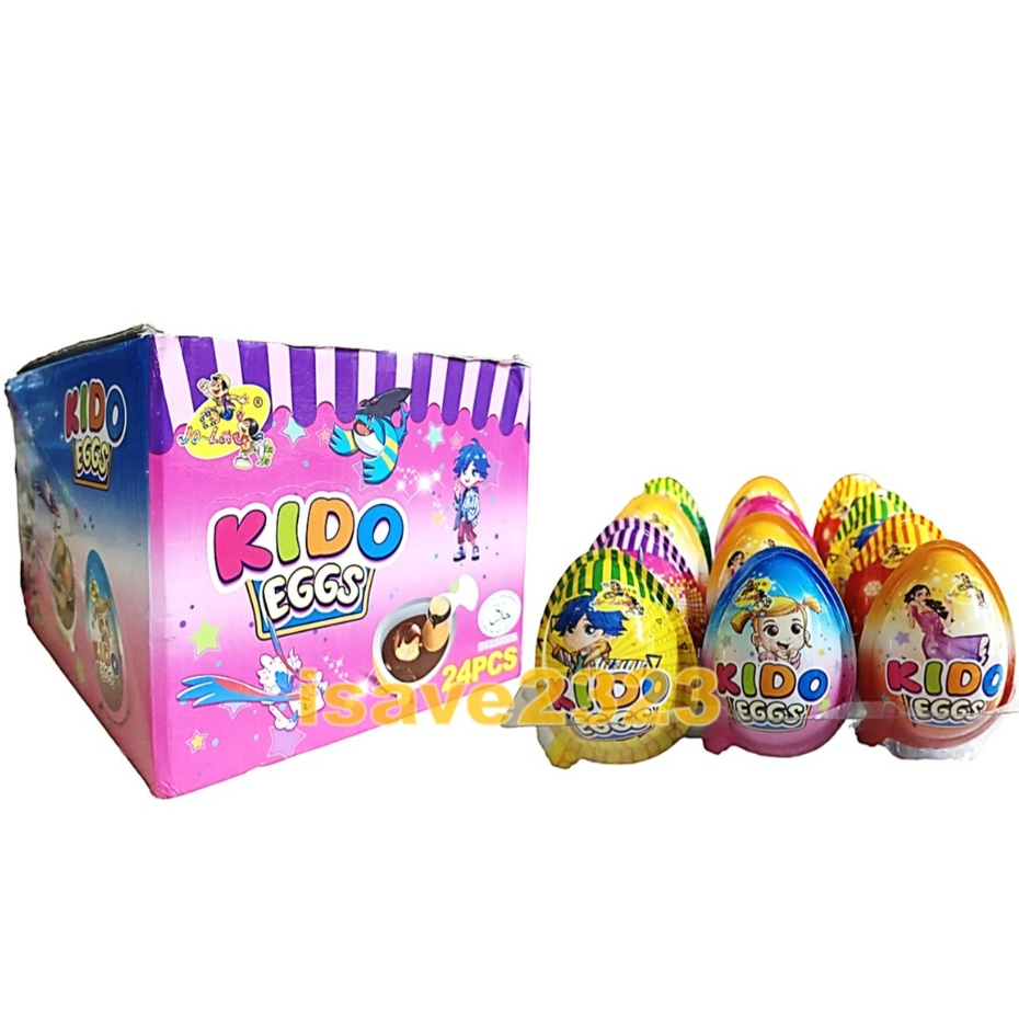 Kido Chocolate Eggs with Biscuits & Surprise Toy (15g/Egg) | Shopee ...