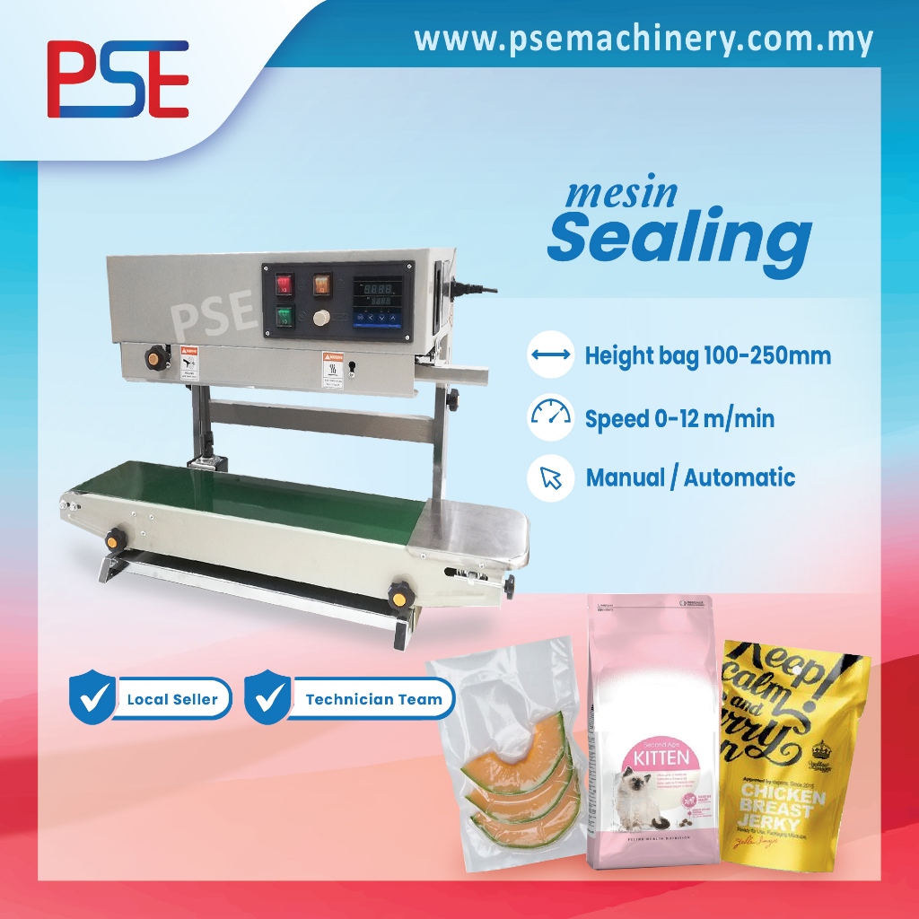 Automatic Continuous Bag Sealing Machine Table Top Seal Pouch Bag Seal ...