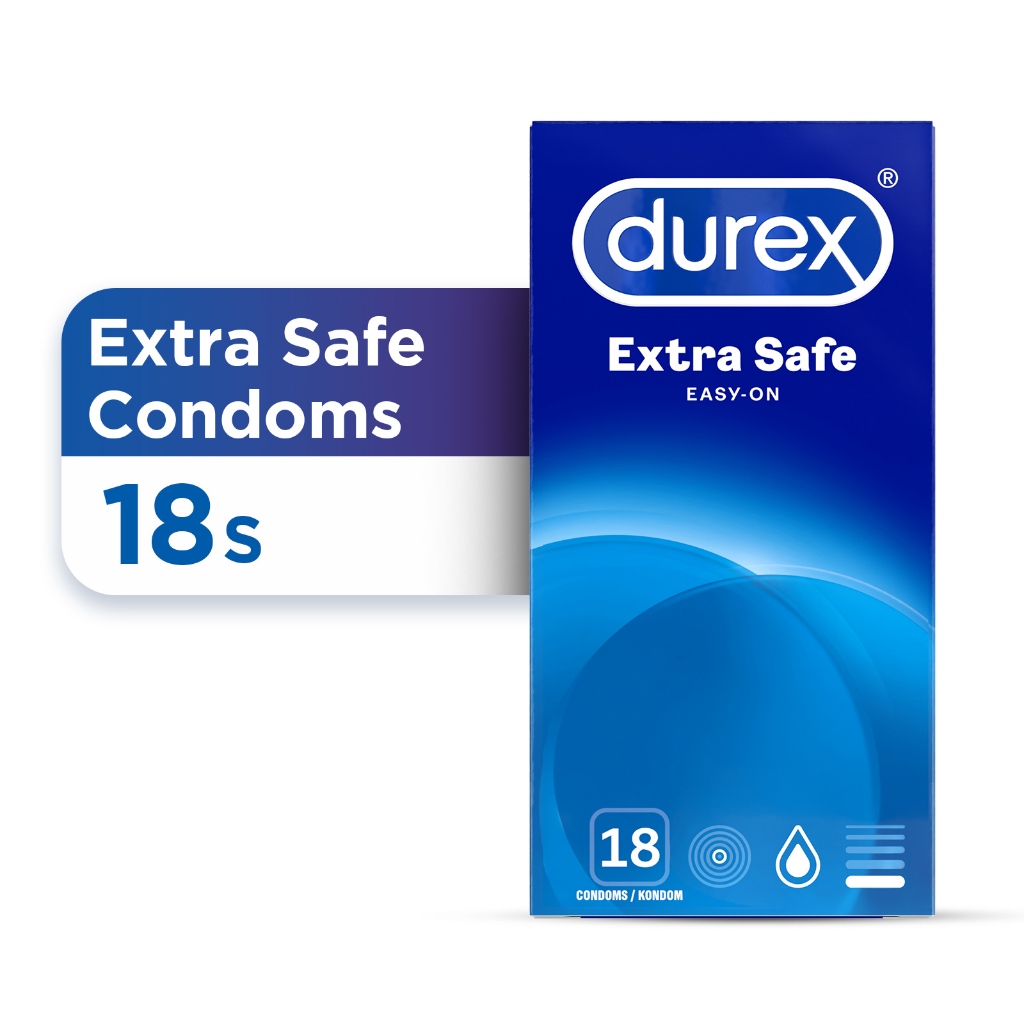 Durex Extra Safe Condoms 18's [For man] Basic, Regular size 52mm ...