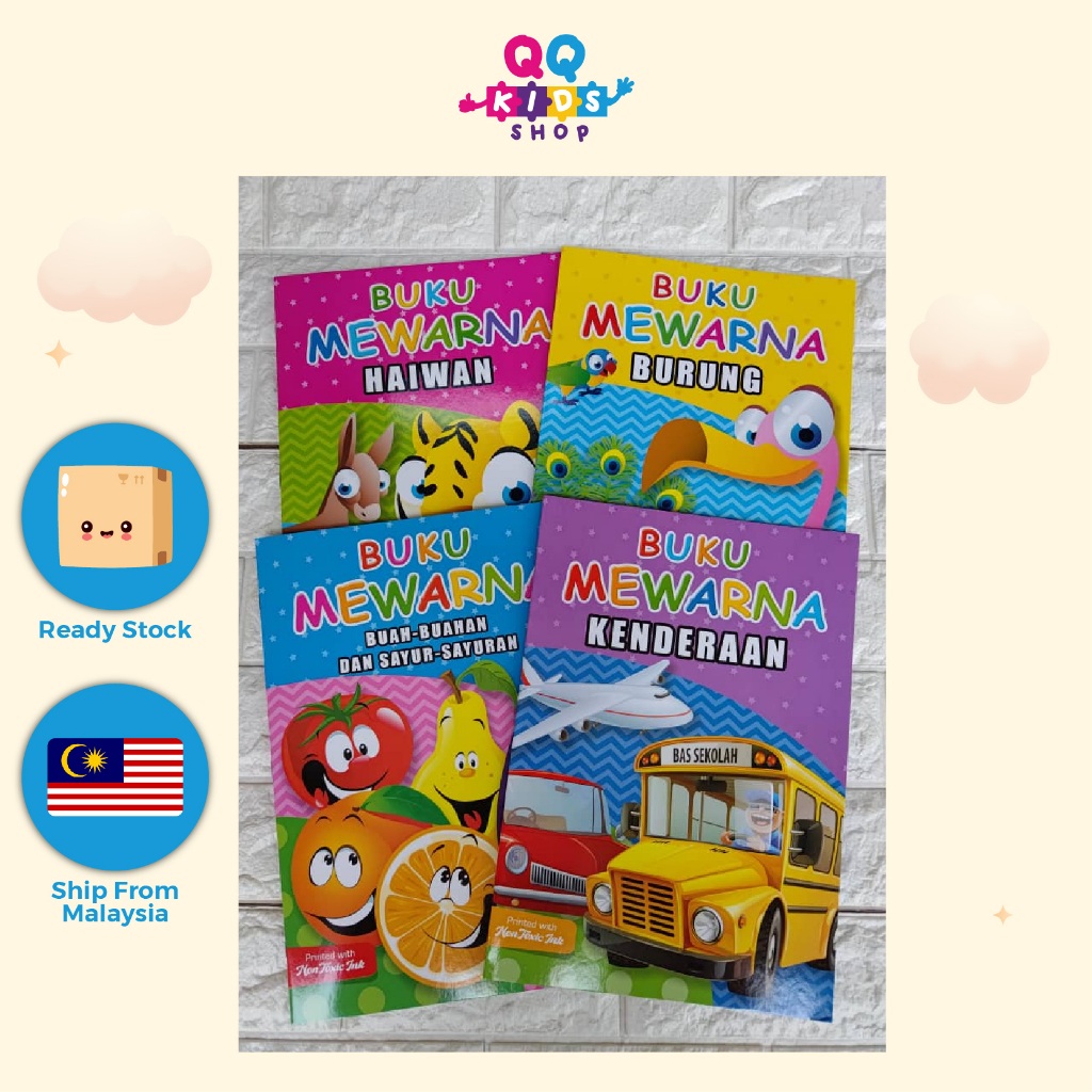 Genius Added Buku Mewarna / Coloring Book Activity Book 填色本 | Shopee ...
