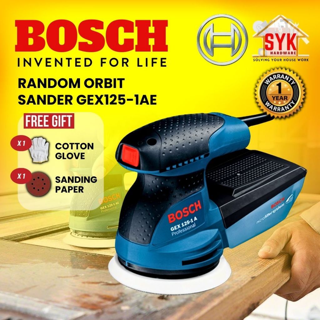 SYK Bosch GEX125-1AE Professional Random Orbital Sander Speed Controller Bosch Sanding Machine ...