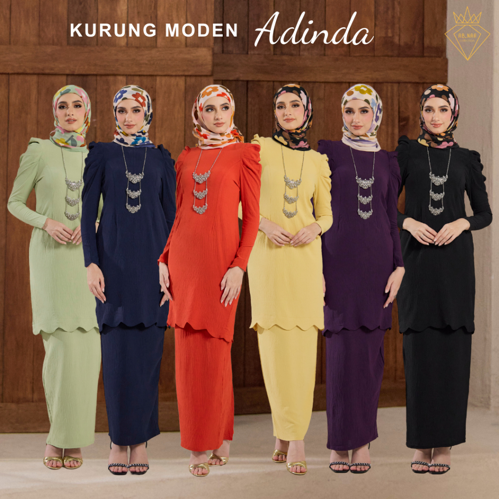 Baju Kurung Moden Raya 2024 Viral Perempuan Ironless Tidak Perlu Gosok ...
