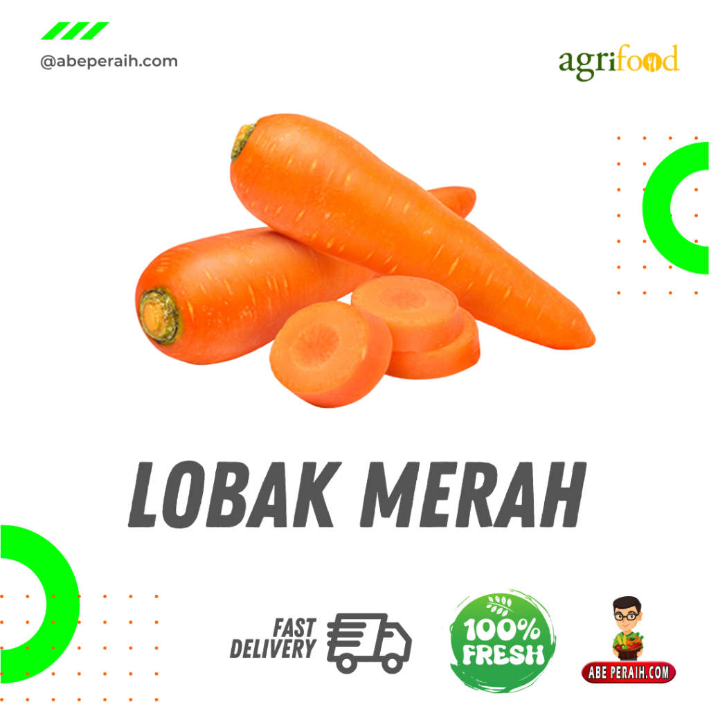 LOBAK MERAH SEGAR 1 PKT (+/-300g) |Fresh Vegetable| [Extra Natural ...