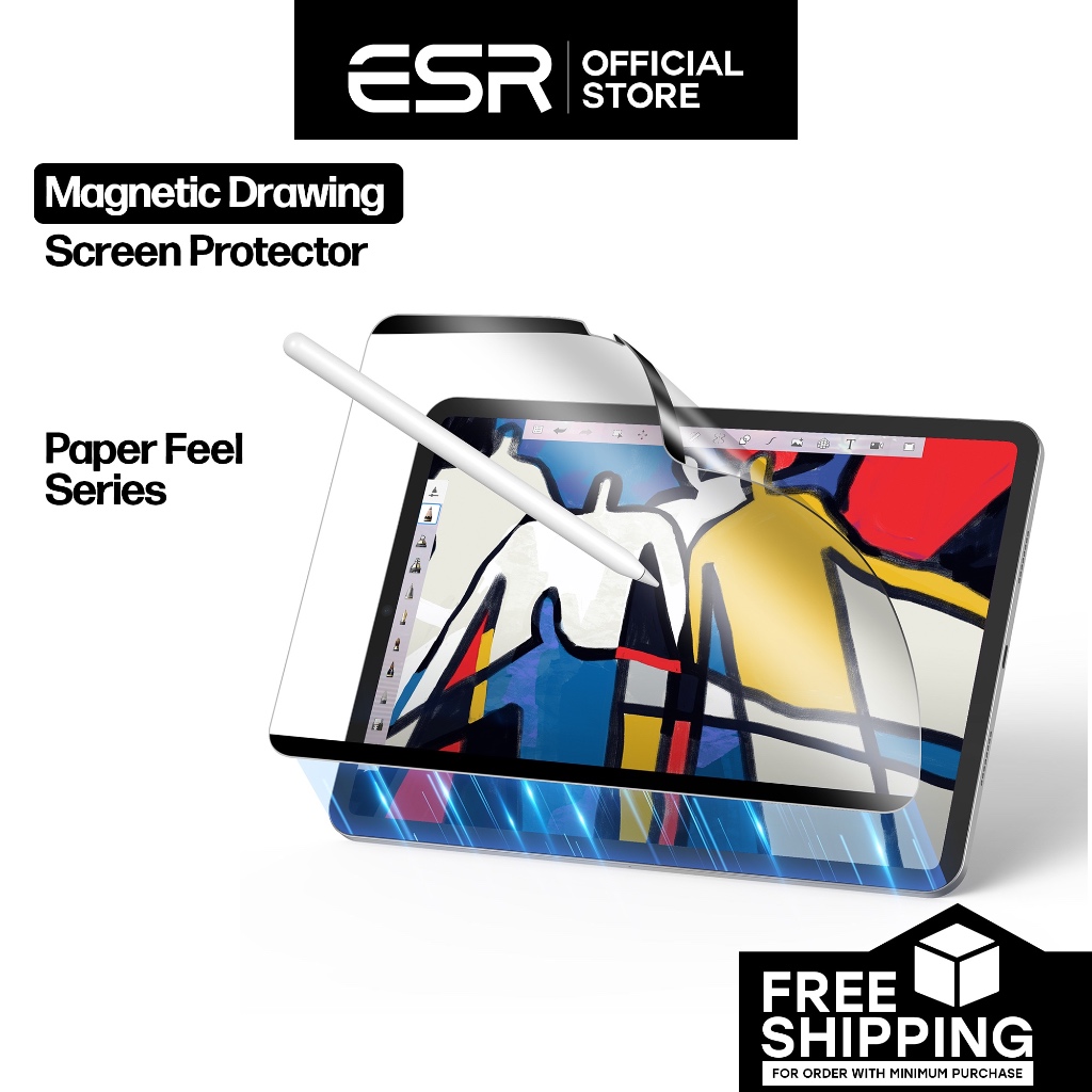 ESR Magnetic Drawing Screen Protector for iPad Air/iPad Pro 11/13 (2024 ...