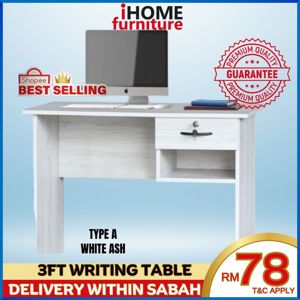 iHOME FURNITURE SABAH 🔥READY STOCK 🔥WRITING TABLE W/ DRAWER / MEJA ...