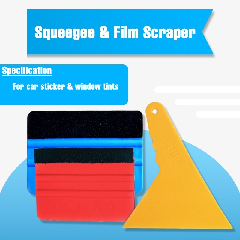 Squeegee And Triangular Film Scraper For Car Sticker Decals Application Squeegee Scraper Knife ...