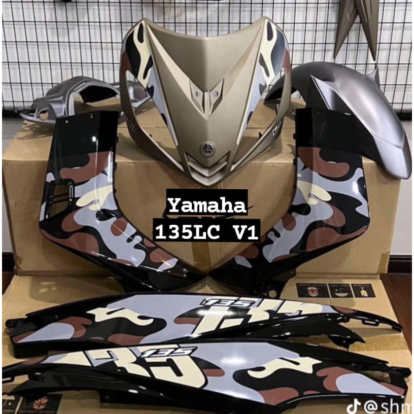 HLD COVERSET LC V1 V2 V3 V4 V6/V7 V8 CAMO BROWN SIAP PASANG STICKER ...