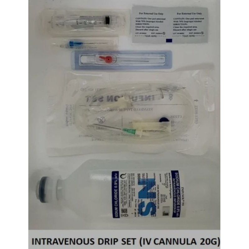 Intravenous IV Drip Set with Cannula Blue/ Pink complete set | Shopee ...