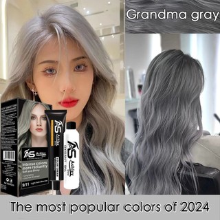 🔥Korea natural hair dye 100ml Professional hair colour dye can cover ...