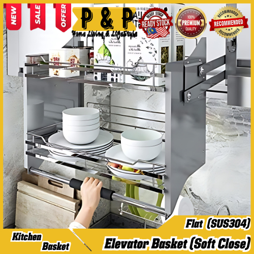 Deluxe Elevator Basket With Soft Closing System ( 800MM ) ( Polish ...