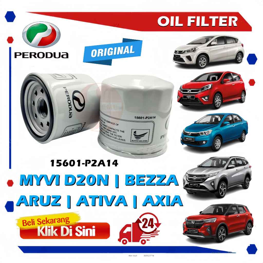 S2U Oil filter Perodua Original Axia Bezza Aruz Myvi D20N Ativa Penapis ...