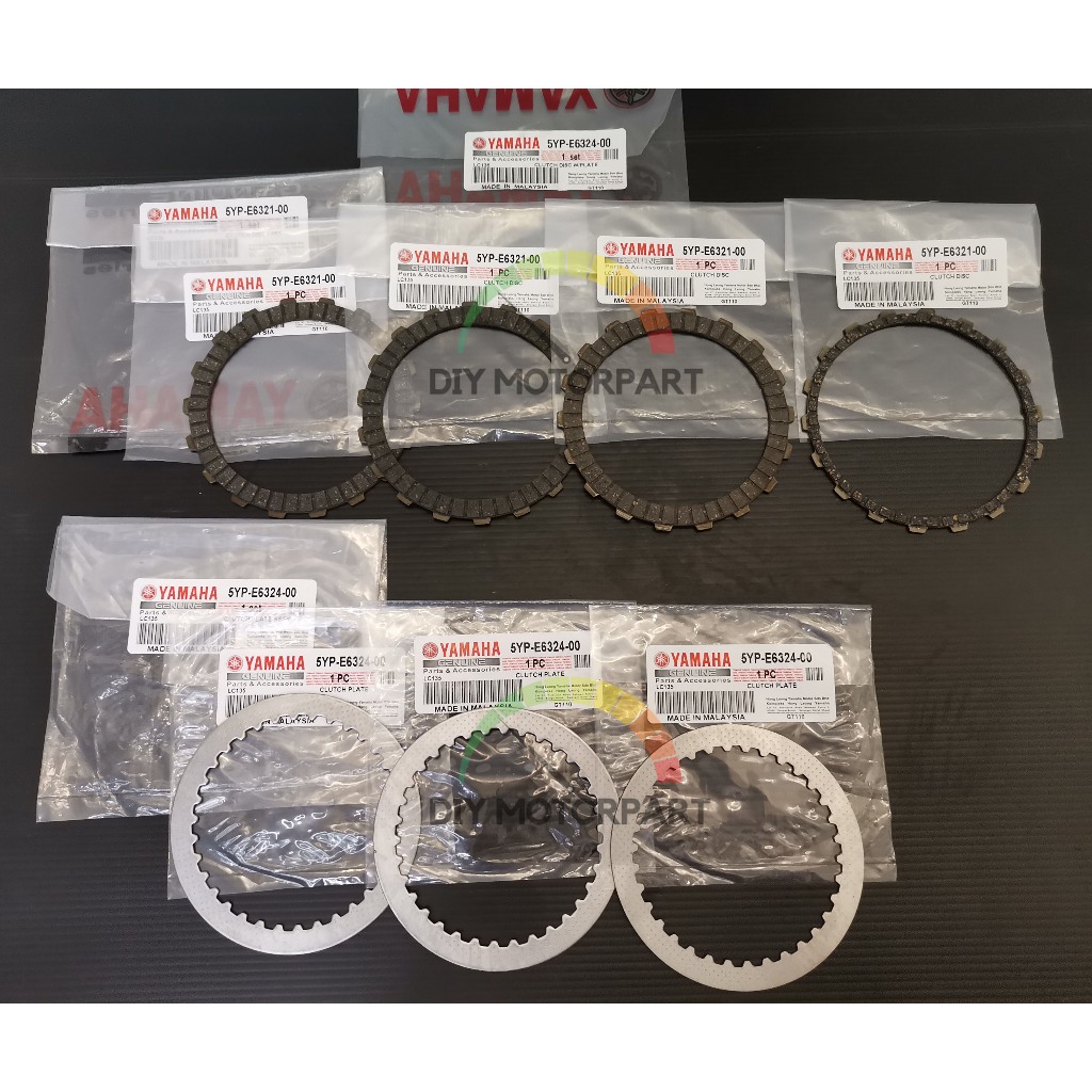 (SET) LC135 4S Clutch Plate & Middle Iron Plate / Friction Plate / Besi ...