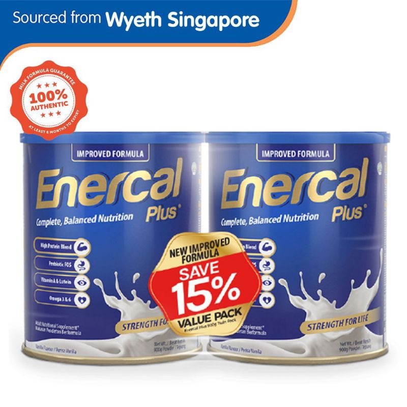 (EXP: 04/2025) Wyeth Enercal Plus 2x900g | Nutrition Drink | Shopee ...