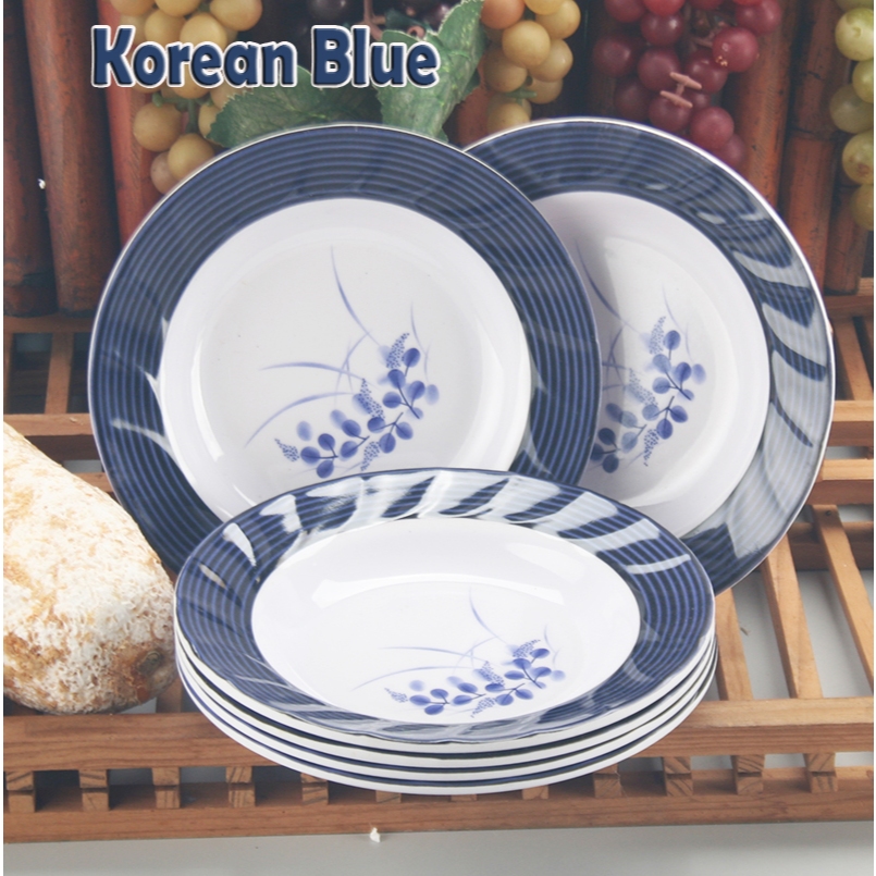 6 PC 8" QUALITY MELAMINE VINTAGE FLORA DEEP PLATE SET SE62059 | Shopee Malaysia