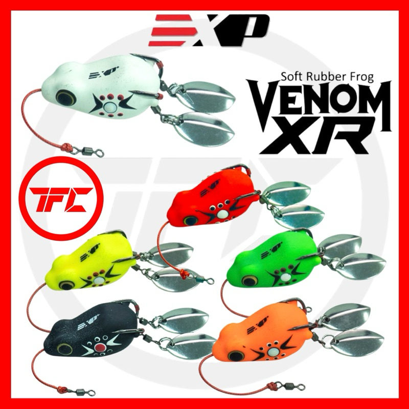 EXP Venom XR Rubber Soft Frog Lure 40mm 9g VenomXR Snakehead Haruan ...