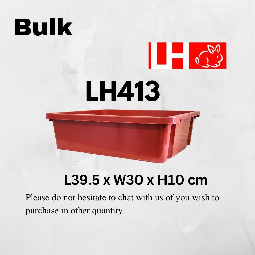 LH Rectangle Plastic Tray LH413 Blue/Red 2 Ways Stackable Tray ...
