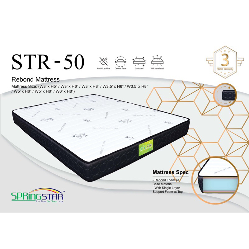 FREE DELIVERY /FIBRESTAR SPRINGSTAR REBOND / SINGLE MATTRESS 5 INCH / TILAM SINGLE / TILAM ...