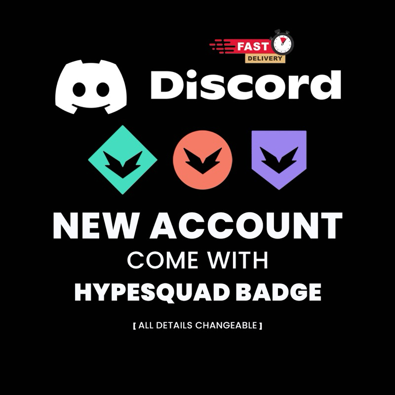 🔥FAST🔥 Discord Fresh Account 2024 With Hypesquad badge | Shopee Malaysia
