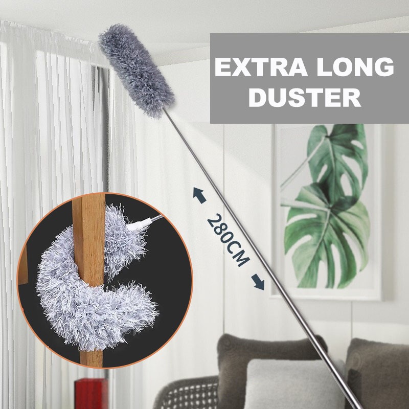 280CM Extra Long Handle Duster Cleaning Tool Extendable Bendable ...
