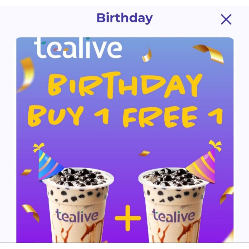 Tealive Buy 1 Free 1 | Shopee Malaysia