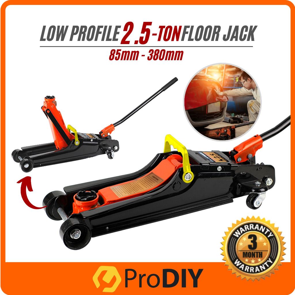 2.5 Ton Low Profile Floor Jack 85mm - 380mm Service Auto Repair Tools ...