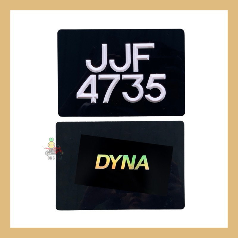 STANDARD NO PLATE + NAMA TWO MUKA NO PLATE STICKER ALKALIC MOTOR NUMBER ...