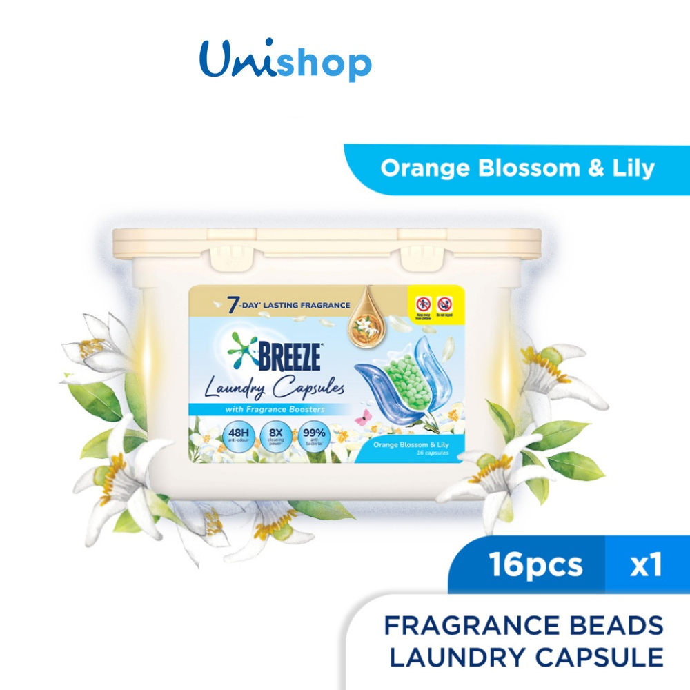 Breeze Fragrance Beads Capsule Detergent Lily 16's | Shopee Malaysia