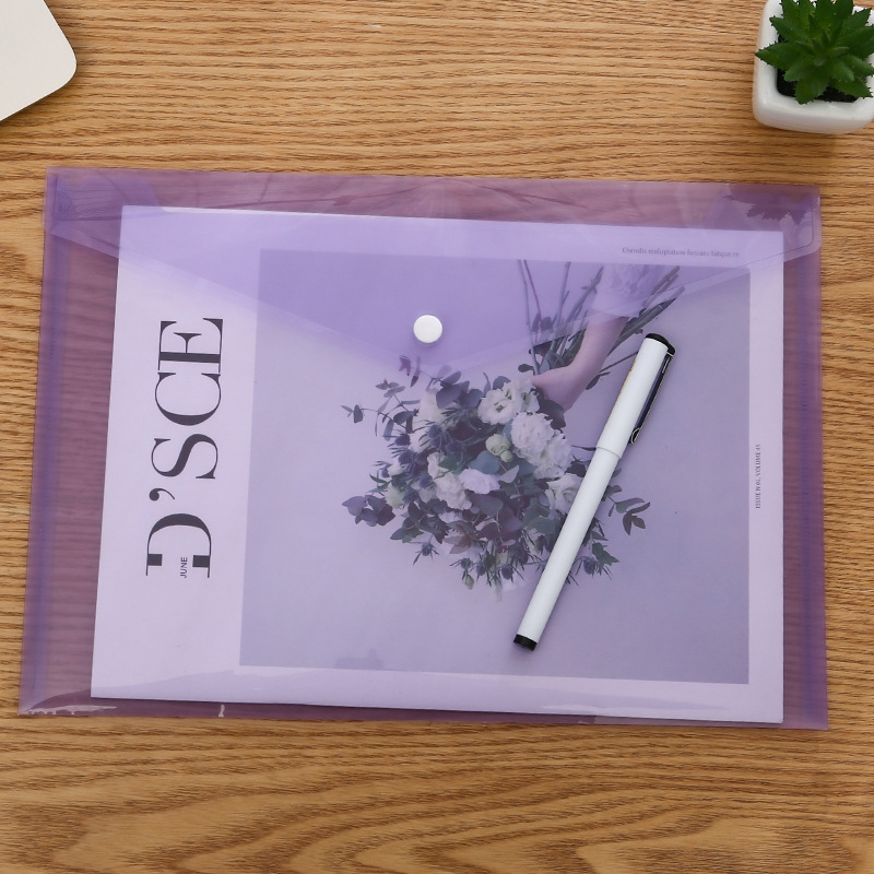 A4 Paper File Holder A4 Button File Folder File Bag Office Document ...