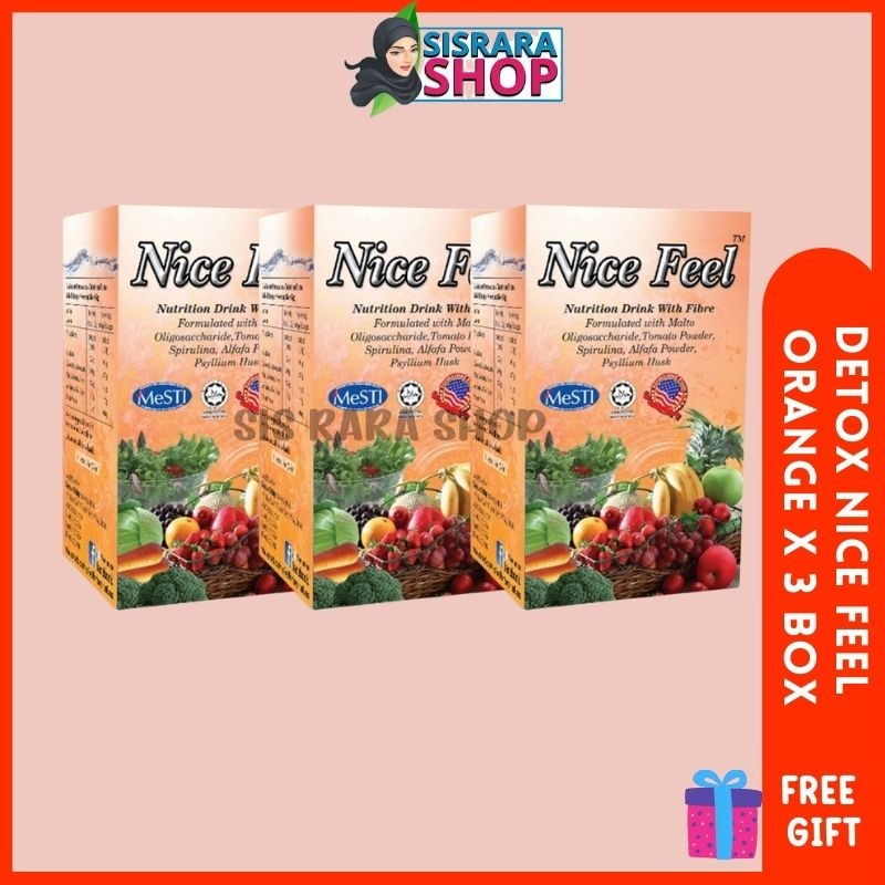 Exp: 2027 [FREE SHAKER] Nice Feel Detox Orange Flavour | Anti ...