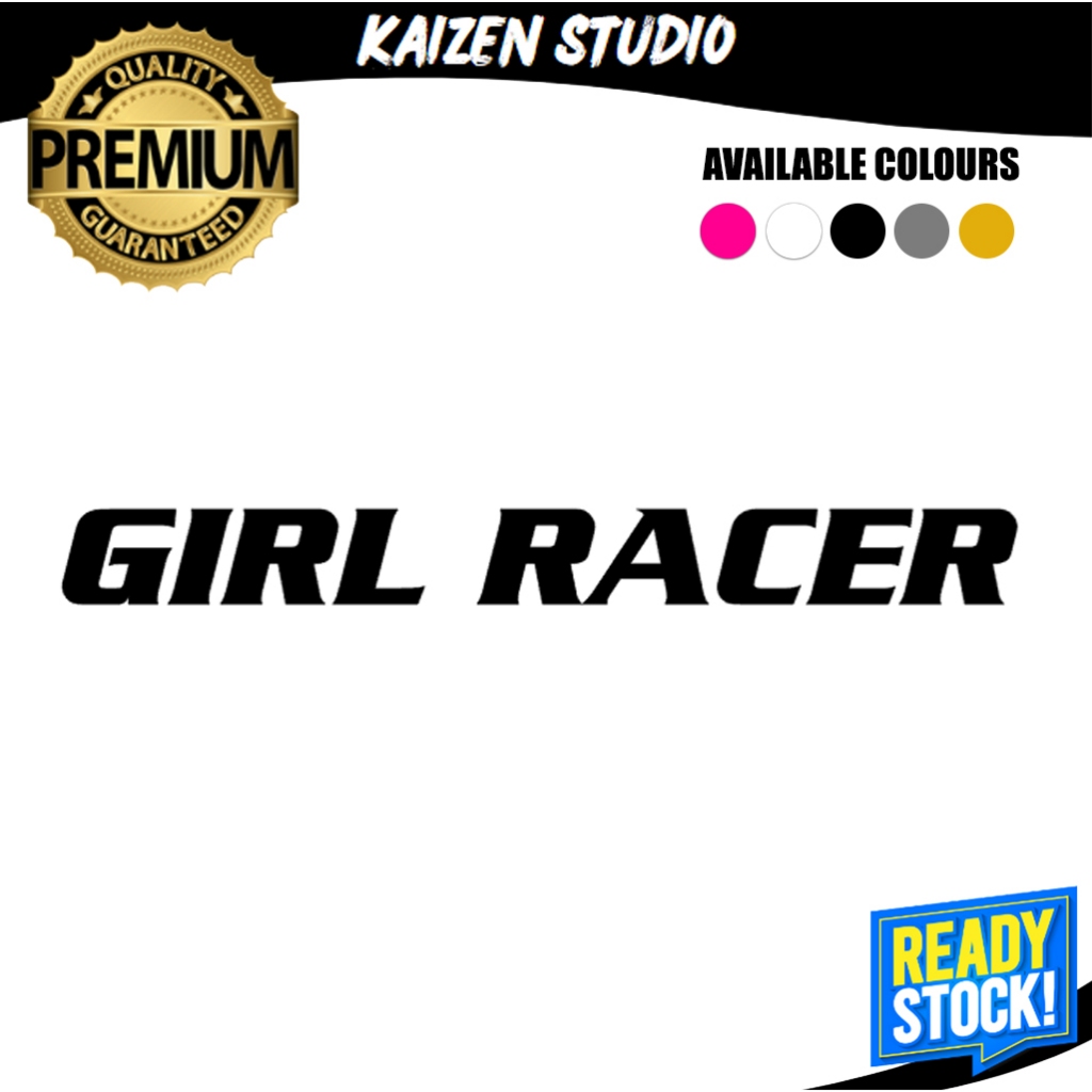 KAIZEN STUDIO Girl Racer Vinyl Decal Cutting Sticker | Shopee Malaysia