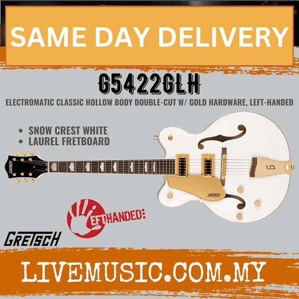Gretsch G5422GLH Electromatic Classic Hollow Body Double-Cut Left ...