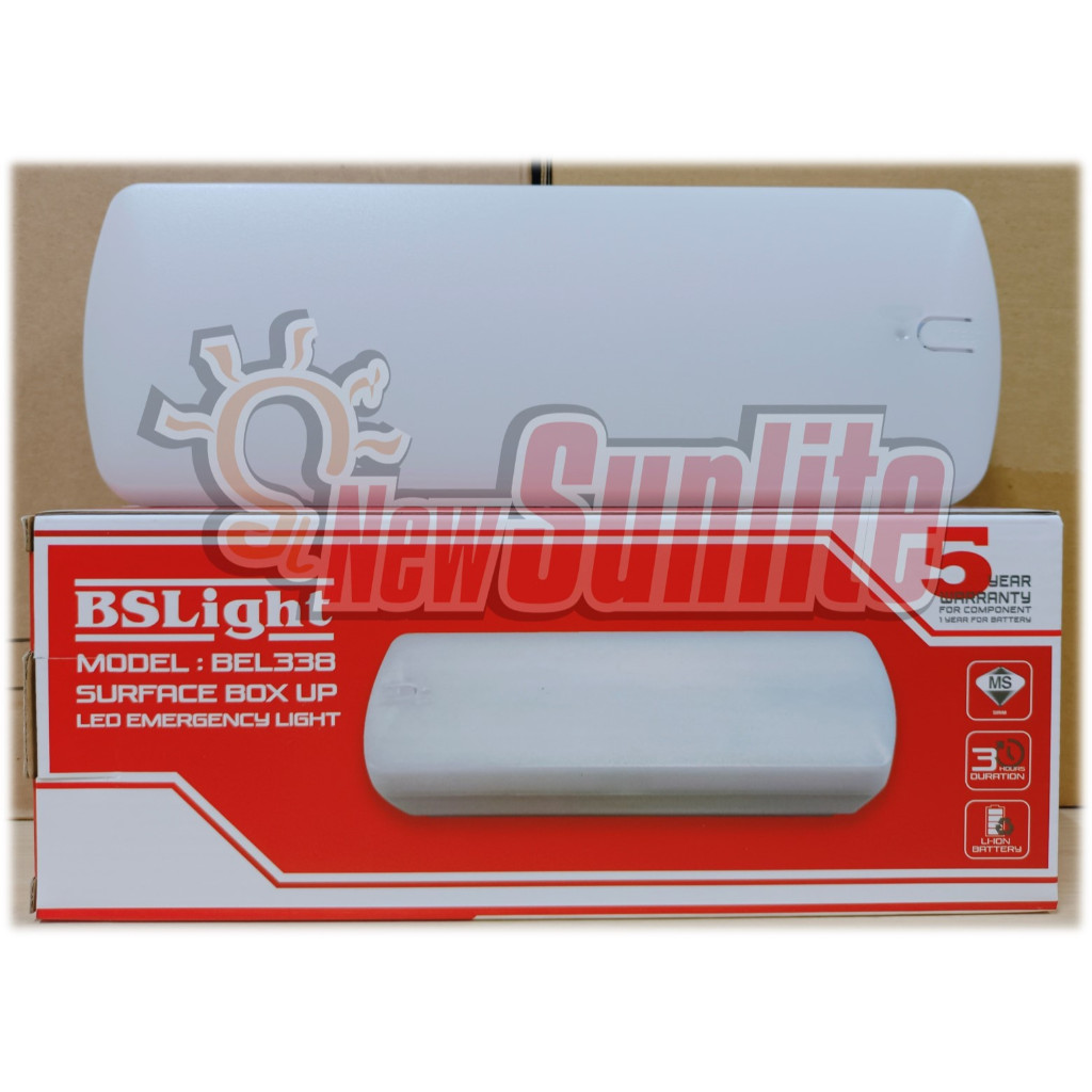 BS Light LED Emergency Light Surface Box Up Model: BEL338 (LAMPU ...
