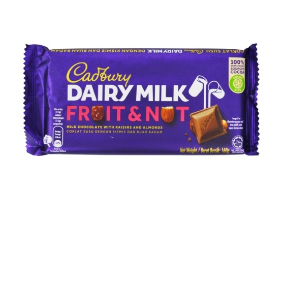 CADBURY Dairy Milk Chocolate Fruit & Nut 160g | Shopee Malaysia
