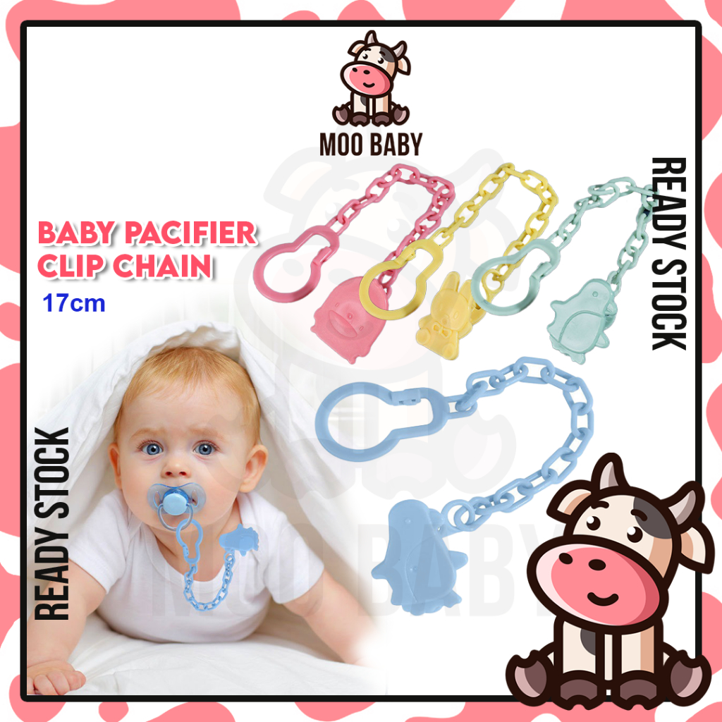 Moo Baby Pacifier Clip Chain Tali Puting Baby Clip Gantung Puting Baby ...