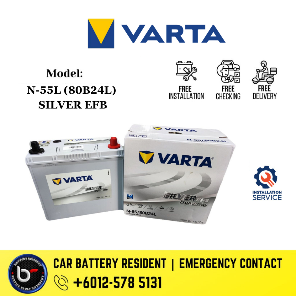 [Installation Provided] N55 | 80B24L Varta EFB | Start Stop Car Battery Bateri Kereta | Mazda ...
