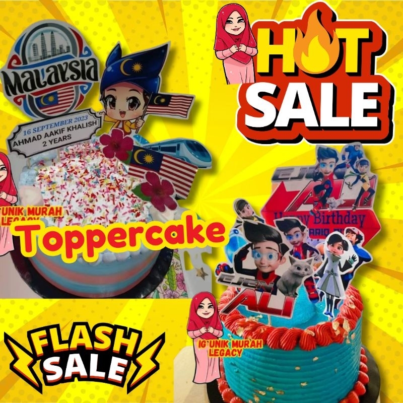 topper cake only merdeka barbie frozen upin ipin mickey omarhana ...