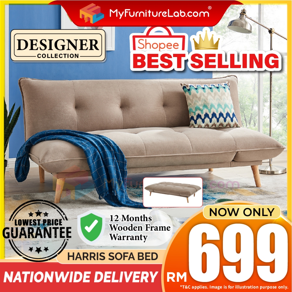 【READY STOCK】𝐌𝐘𝐅𝐔𝐑𝐍𝐈𝐓𝐔𝐑𝐄𝐋𝐀𝐁®:HARRIS 3 Seater Sofa Bed Katil Sofa Murah ...