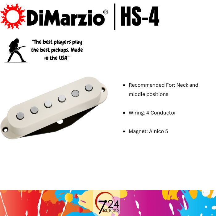 Dimarzio Pickup DiMarzio DP217AW Hs-4 Pickup Aged White DP217 Guitar ...