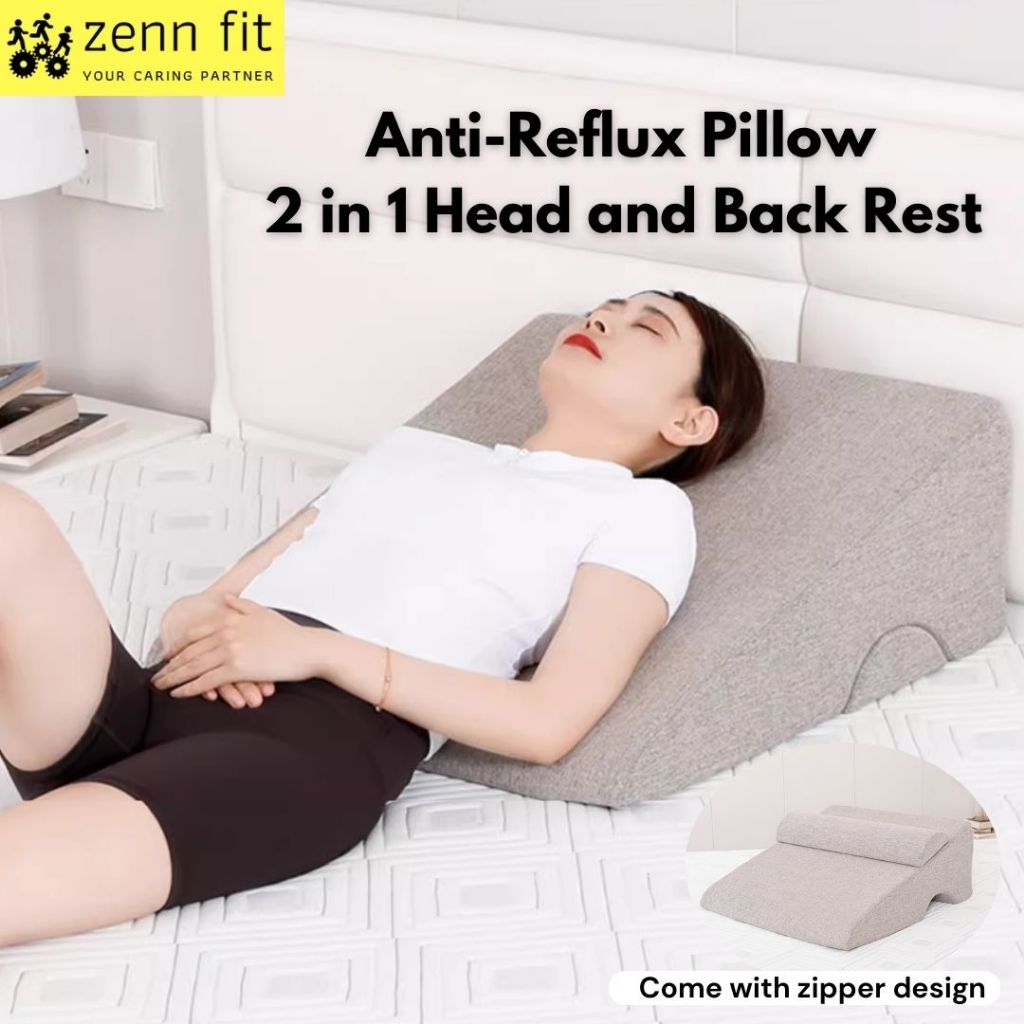 (READY STOCK) Anti-Reflux Pillow 2 in 1 Head And Beck Rest Memory Foam ...