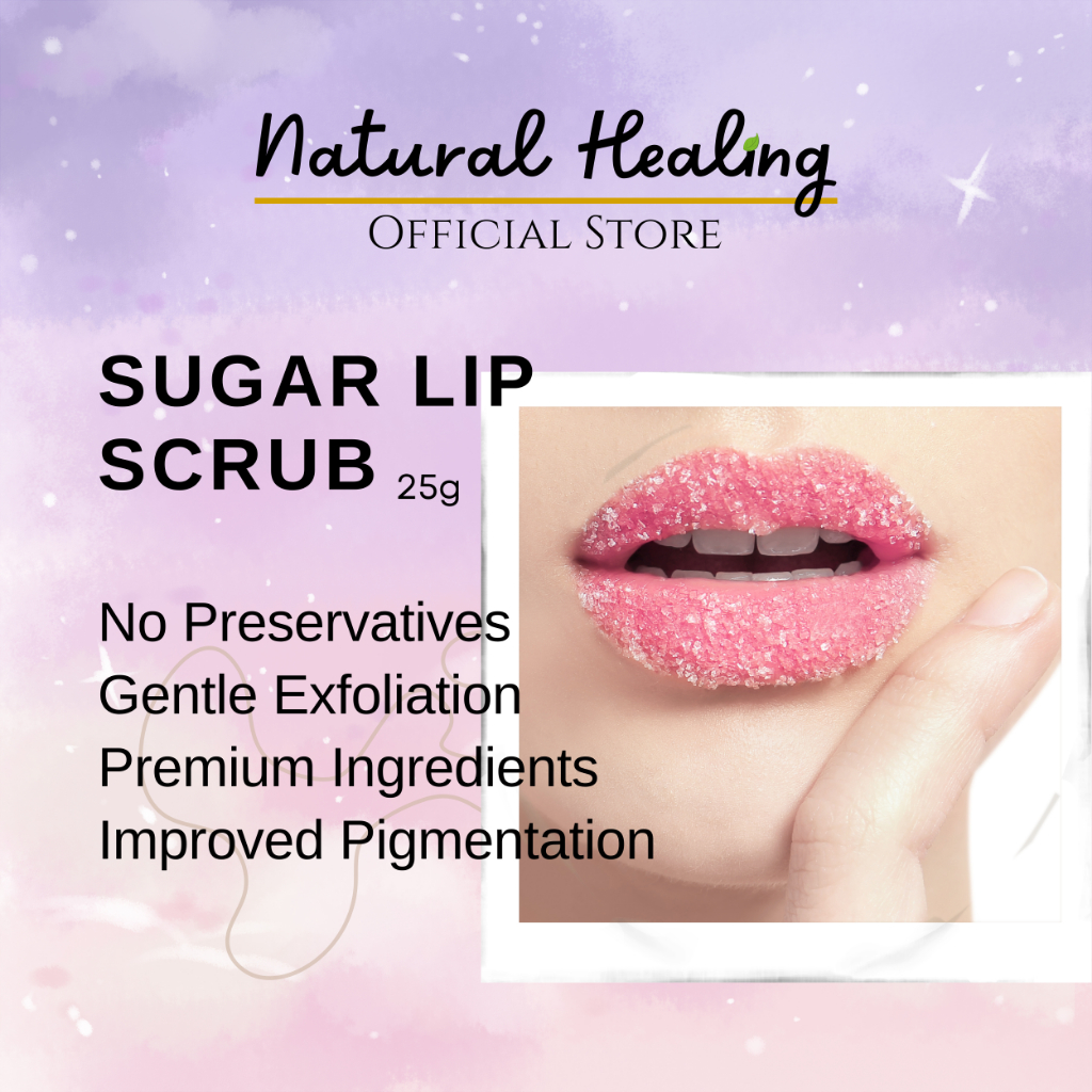 NATURAL HEALING Sugar Lip Scrub 25G Scrub Bibir Lips Scrub Lipscrub ...