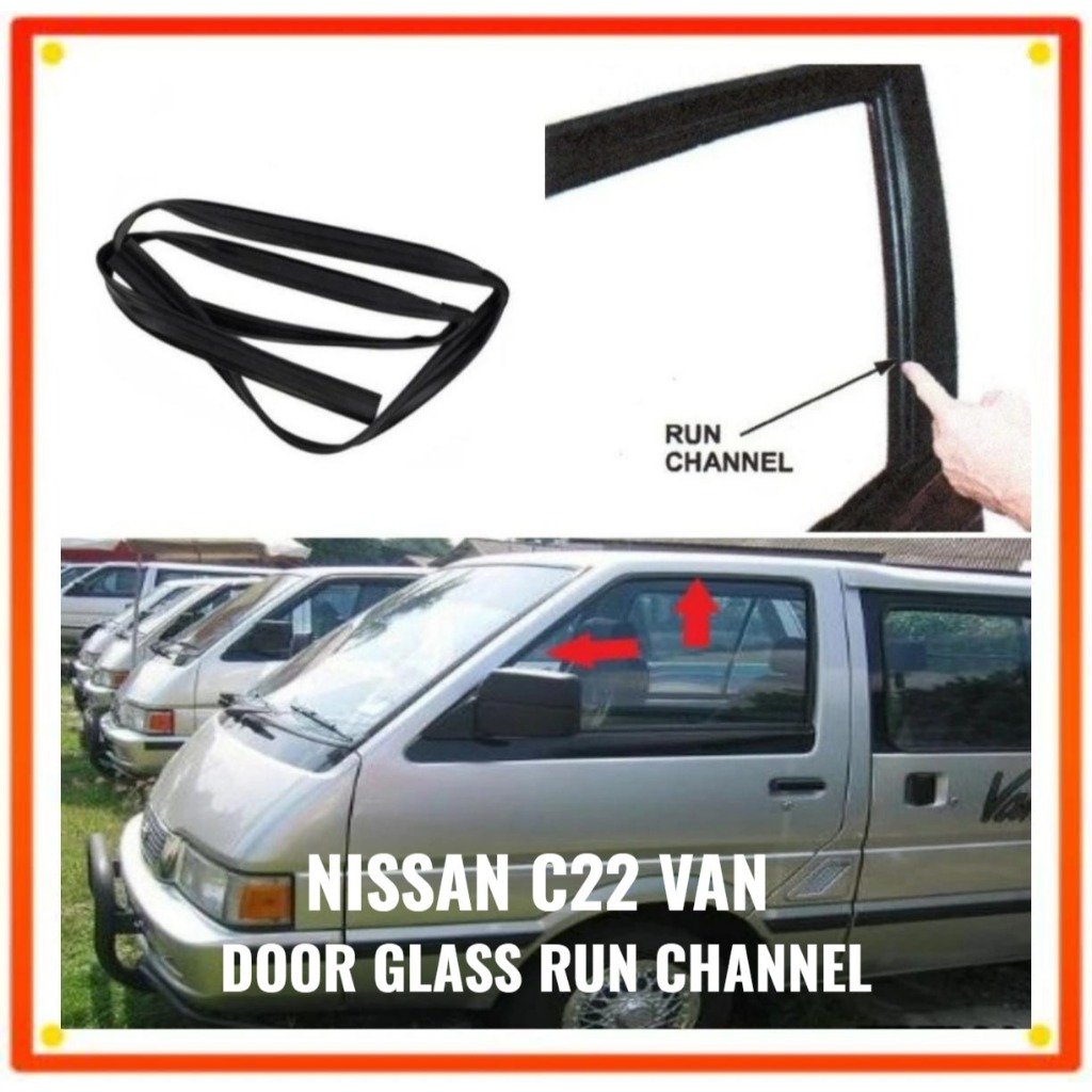 Nissan Vanette C22 Van Door Glass Window Run Channel Pintu Cermin ...