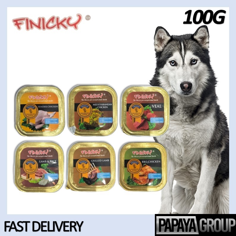 Finicky Premium Dog Can Food 100g (Veal , Chicken , Lamb) | Shopee Malaysia