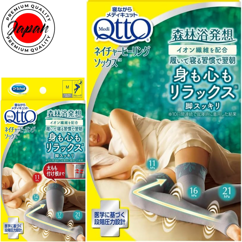 Dr Scholl Medi Qtto Nature healing socks [Long/Full Leg] (natural gray ...