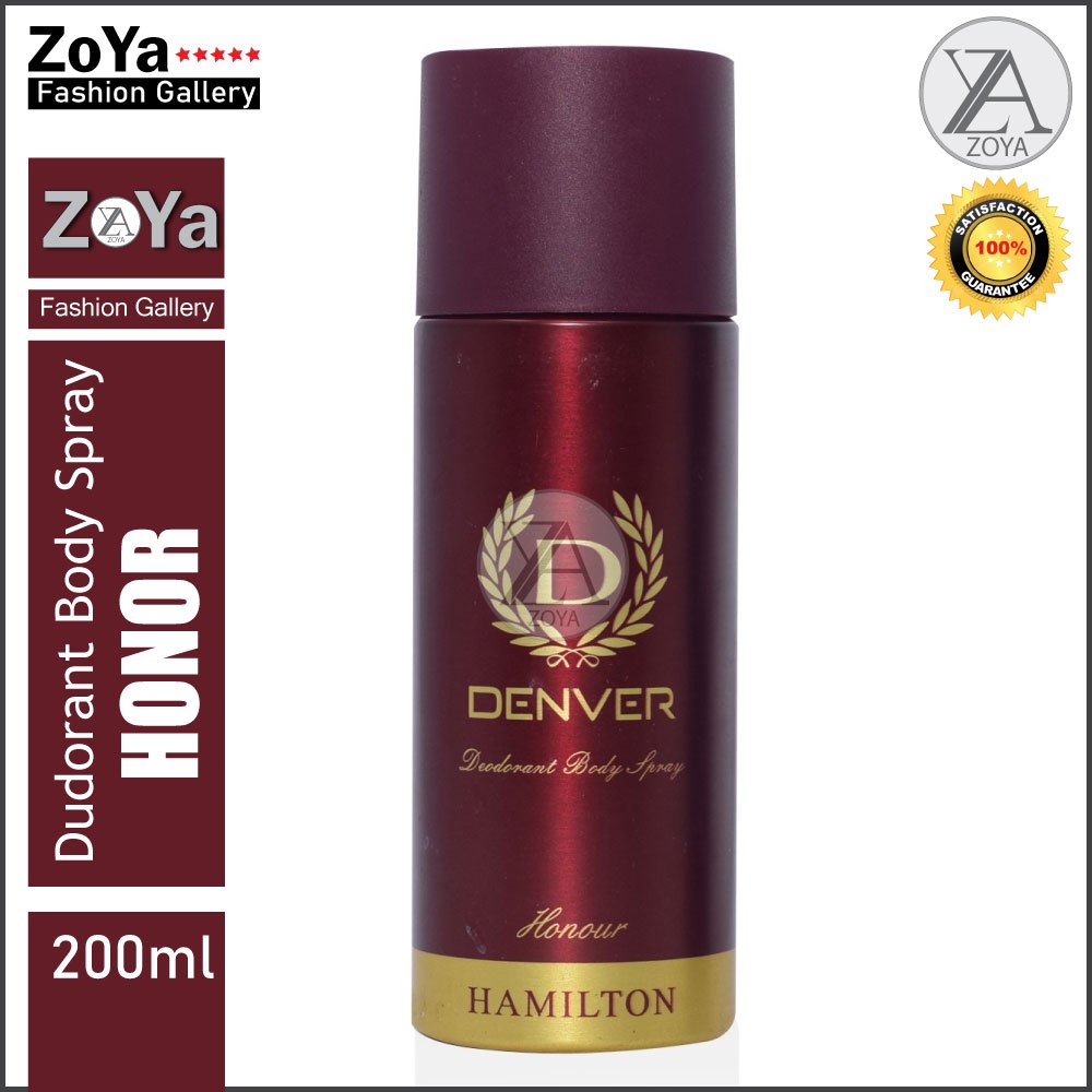 DENVER HONOR DEDORANT BODY SPRAY 200ml And DENVER EDP 100ml Unisex ...
