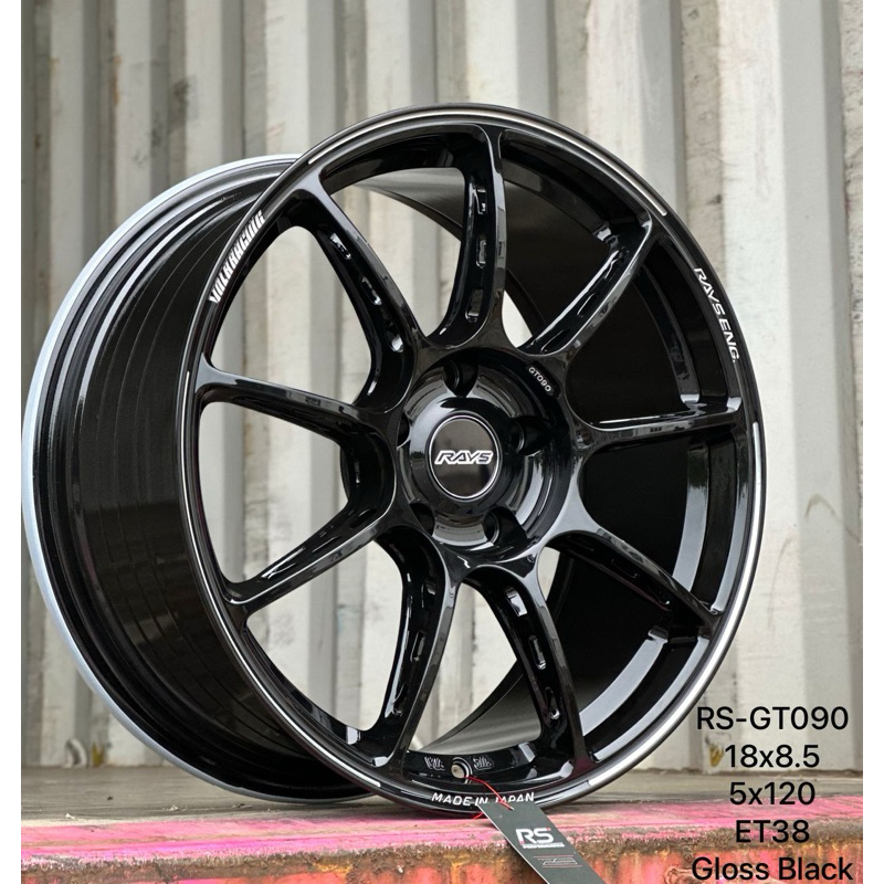 Rays Volk Racing New Rim (RS-GT090) 18” 5H120 Gloss Black +M | Shopee ...