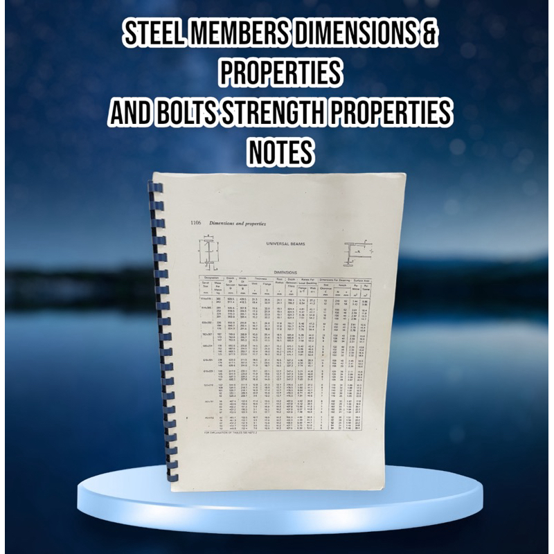 Different type of Steel Members Dimensions & Properties and Bolts ...