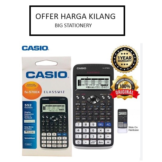 Casio FX-570 EX Class Wiz Series Scientific Calculator Ready to Stock ...